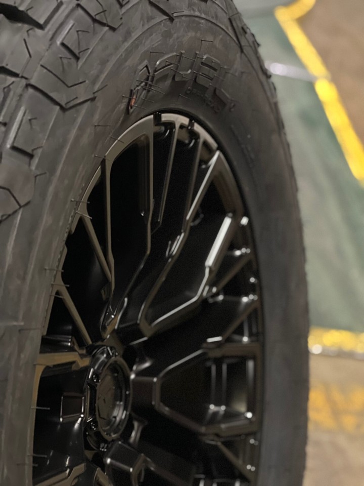 4) 20x10 Fuel D847 Rebar Black Wheels 35" AT Tires 6X135 Ford F150 ...