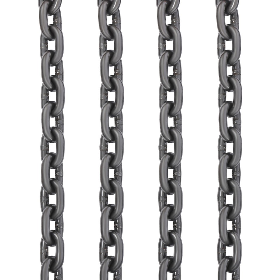 4 Leg Chain Sling 1/4 in*10 FT Adjustable Lifting Slings w/ 8 Hooks ...