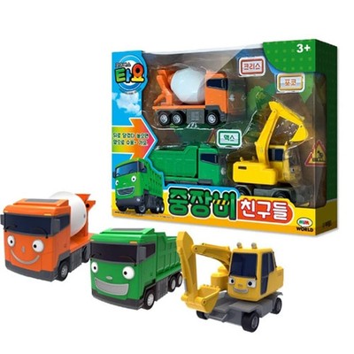 Tayo Little Bus Friends Heavy Vehicles SET 3pcs Toy Car Max Chris Poco ...