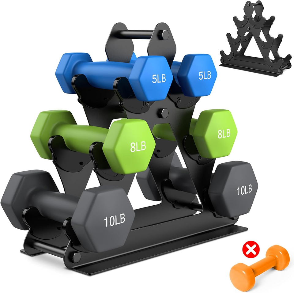 3 Tier Weight Rack for Dumbbells - Compact Weight Holder Small Dumbbell Rack St 313026343397| eBay