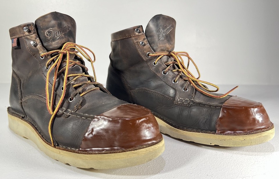 Danner Bull Run Moc 6" Brown Steel Toe Work Boots ASTM F2413-18 EH 11.5 ...