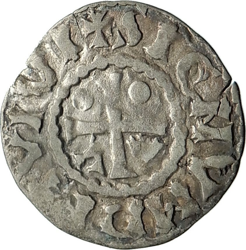 1017AD FRANCE Medieval MAINE Duke HERBERT I Antique Silver Coin CROSS ...