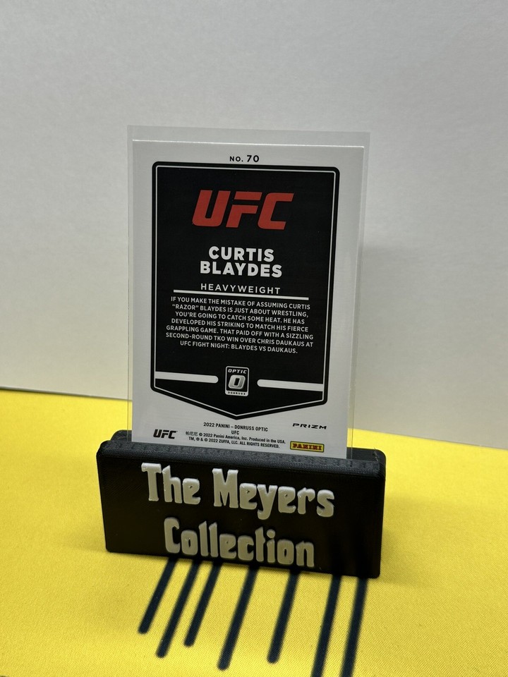 Curtis Razor Blaydes Silver Prizm Holo 2022 Donruss Optic UFC Card #70 ...