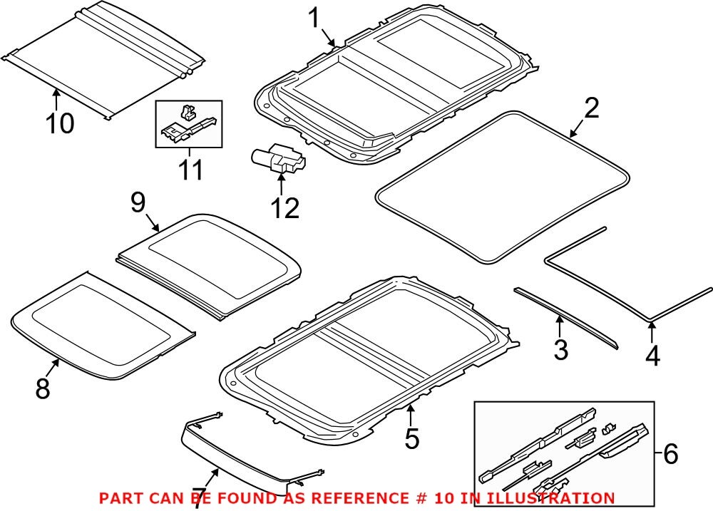 Genuine OEM Sunroof Cover for Mini 54109451245 | eBay