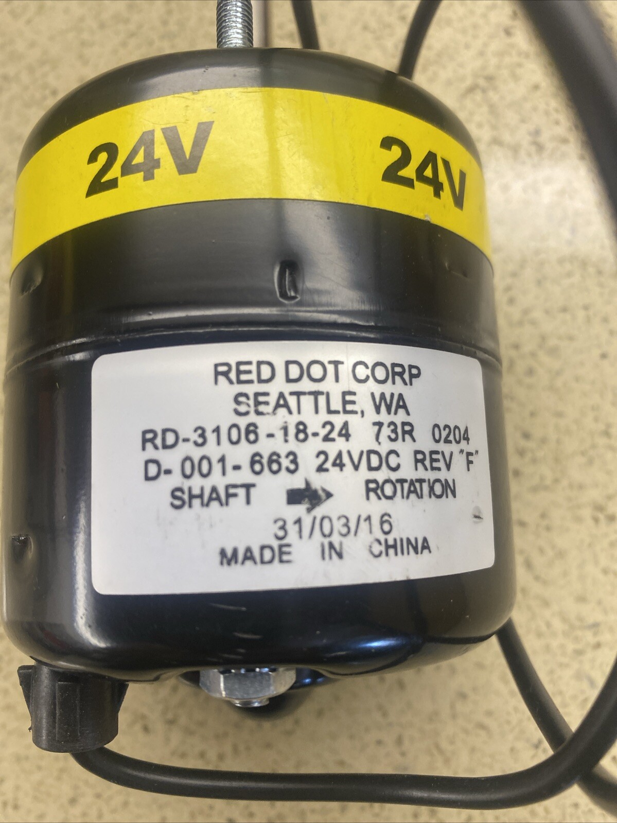 Red Dot Single Shaft Blower Motor 24V CCW - 73R0204 | eBay