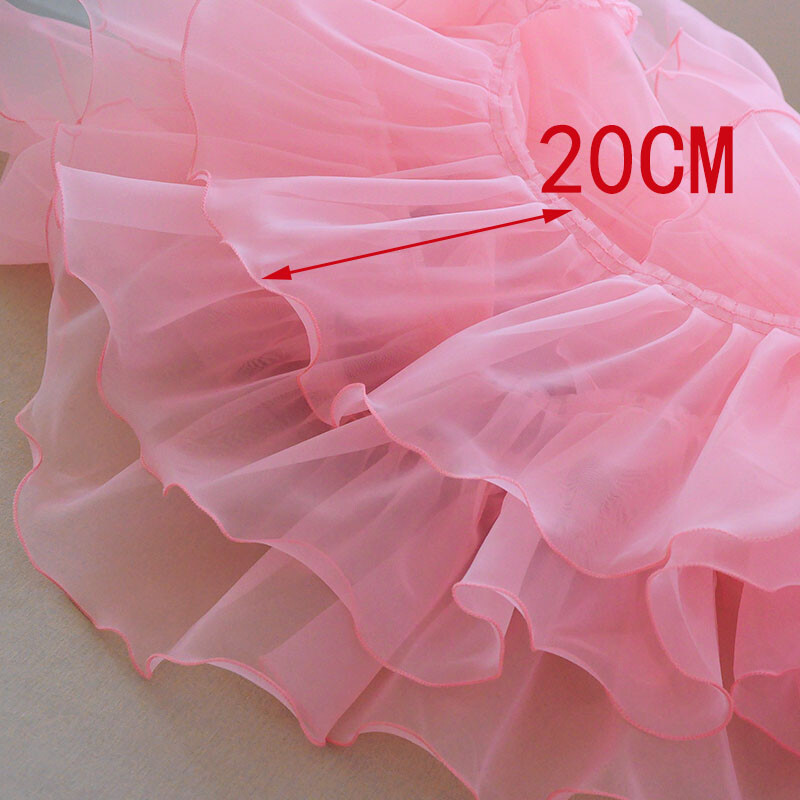 5 Meters Lace Mesh Ruffles Edge Pleated Sewing DIY Organza Trimming ...