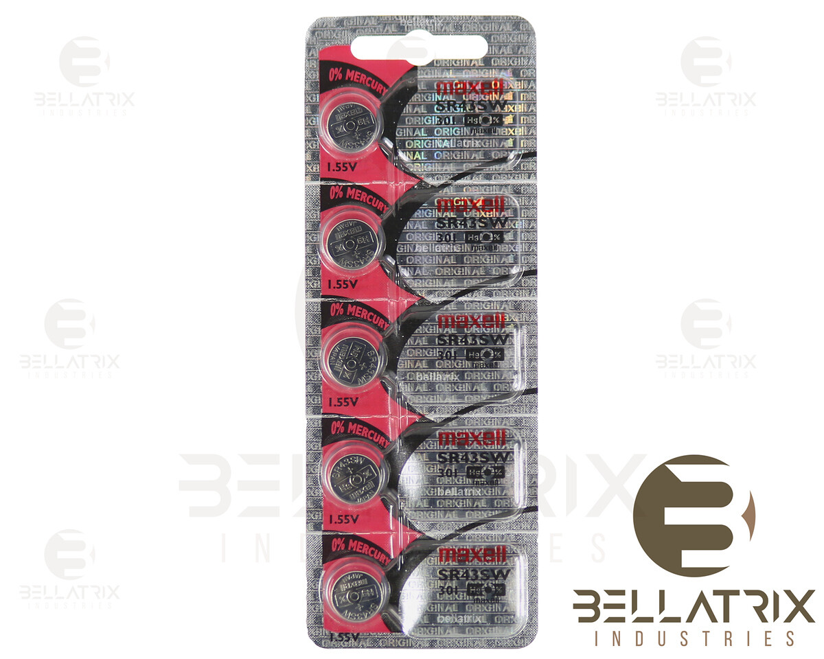 Maxell 301 SR43SW Silver Oxide 1.55 Volt Battery (5 Batteries) | eBay