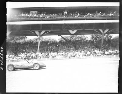 Walt Brown Driving Past Stands 1947 MOTOR RACING OLD PHOTO | eBay Australia