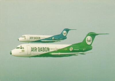 Air Gabon Skyliner Fokker F28 Airlines Aircraft Postcard 97 | eBay