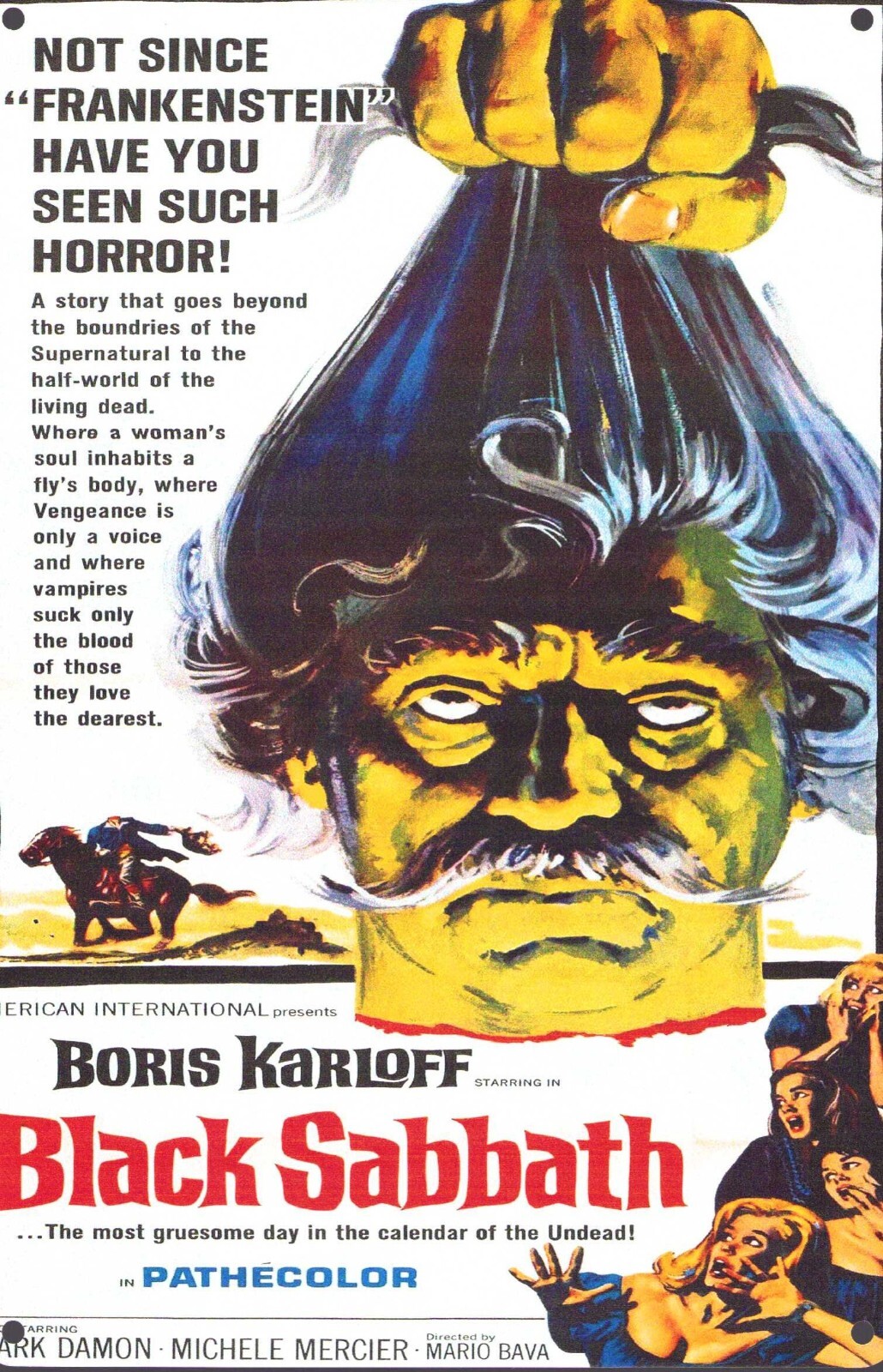 Mario Bava Black Sabbath Horror Movie Poster Boris Karloff Tin Metal ...