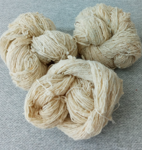 Lot of 3 Undyed Handspun Rustic Art 100% Wool Yarn 1 Ply textured ...