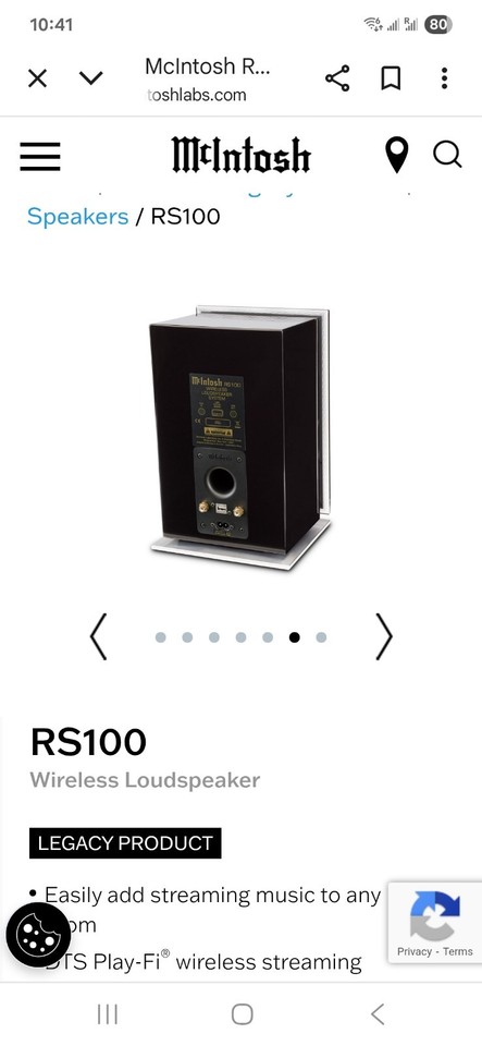 McIntosh RS100 Wireless Loudspeaker, New Factory Sealed | eBay