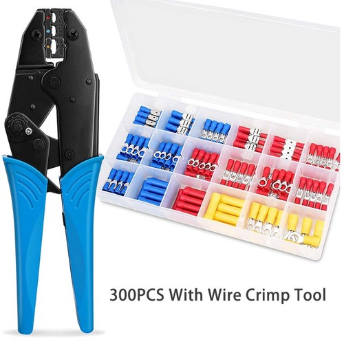 300Pcs Electrical Insulated Wire Terminals Connectors Kit With Wire ...