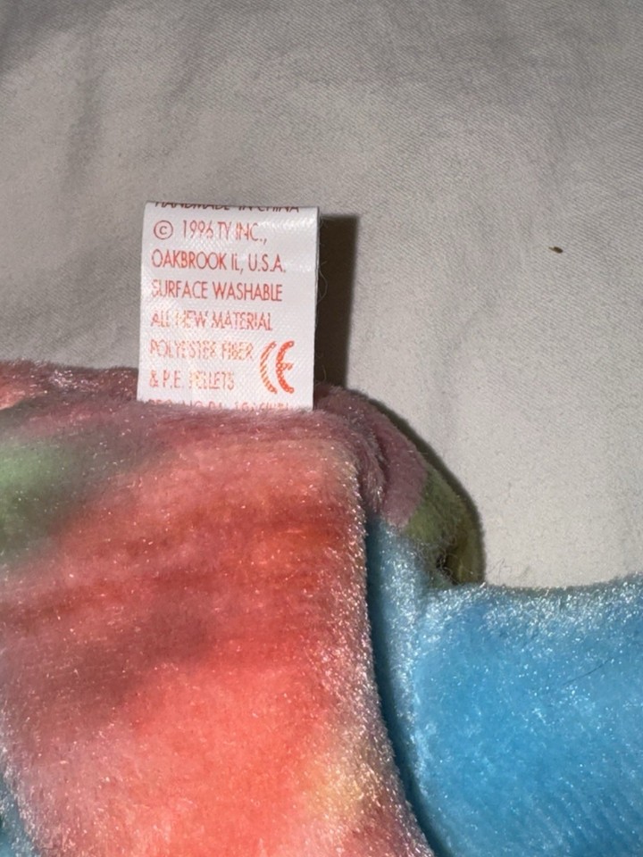 Ty Beanie Baby Peace Bear DOB February 1, 1996 MWMT Free Shipping | eBay