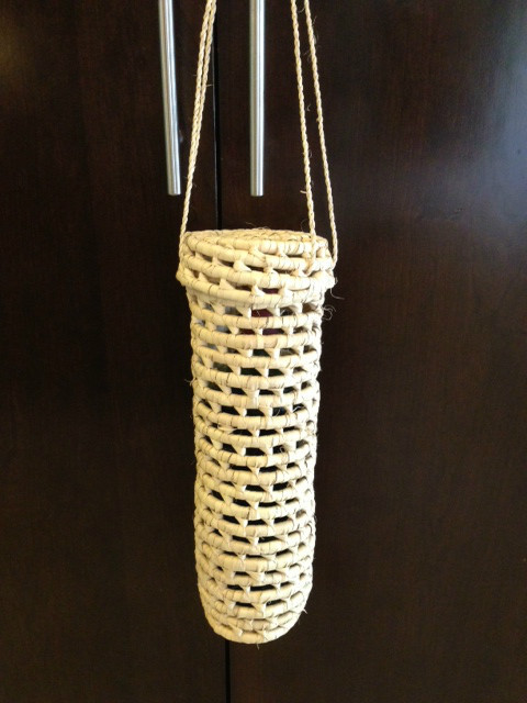 Bottle Gift Bag Basket Travel Carrier Weaved Palm leaf Christmas Gift ...