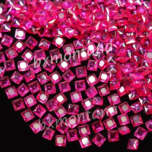 Certified Natural Burma Red Ruby 2.20 MM Princess Cut Loose Gemstone ...