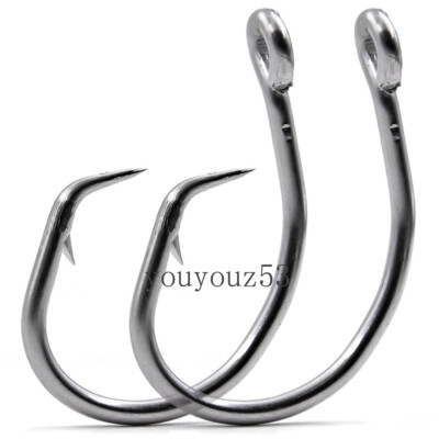 Stainless Steel Circle Hooks Strong Big Game Hooks Shark & Swordfish ...