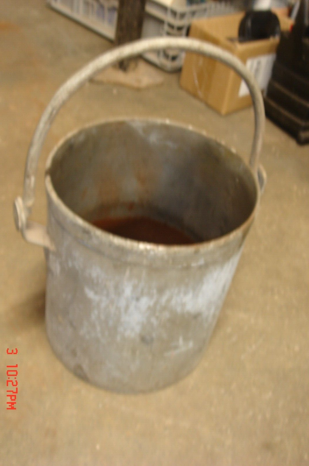 Vintage 3 Gallon Blacksmith Iron Melting Lead Pot Smelting Pail Bucket ...