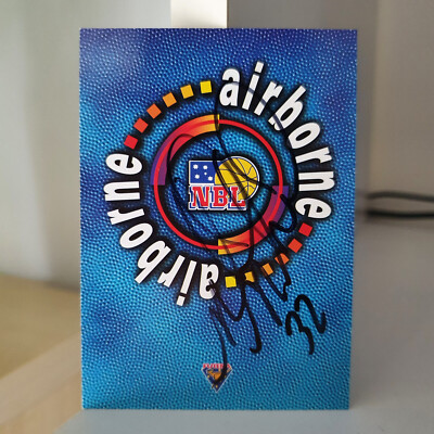 Airborne Checklist Signature 1995 Futera NBL Basketball Insert Card # ...