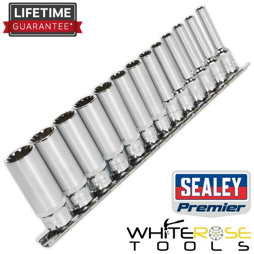 Sealey Deep Socket Set 4-14mm Hex Spline Trx-Star 13pc 1/4" Total Drive ...