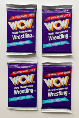 4 packs WCW World Championship Wrestling trading cards UNOPENED Impel ...