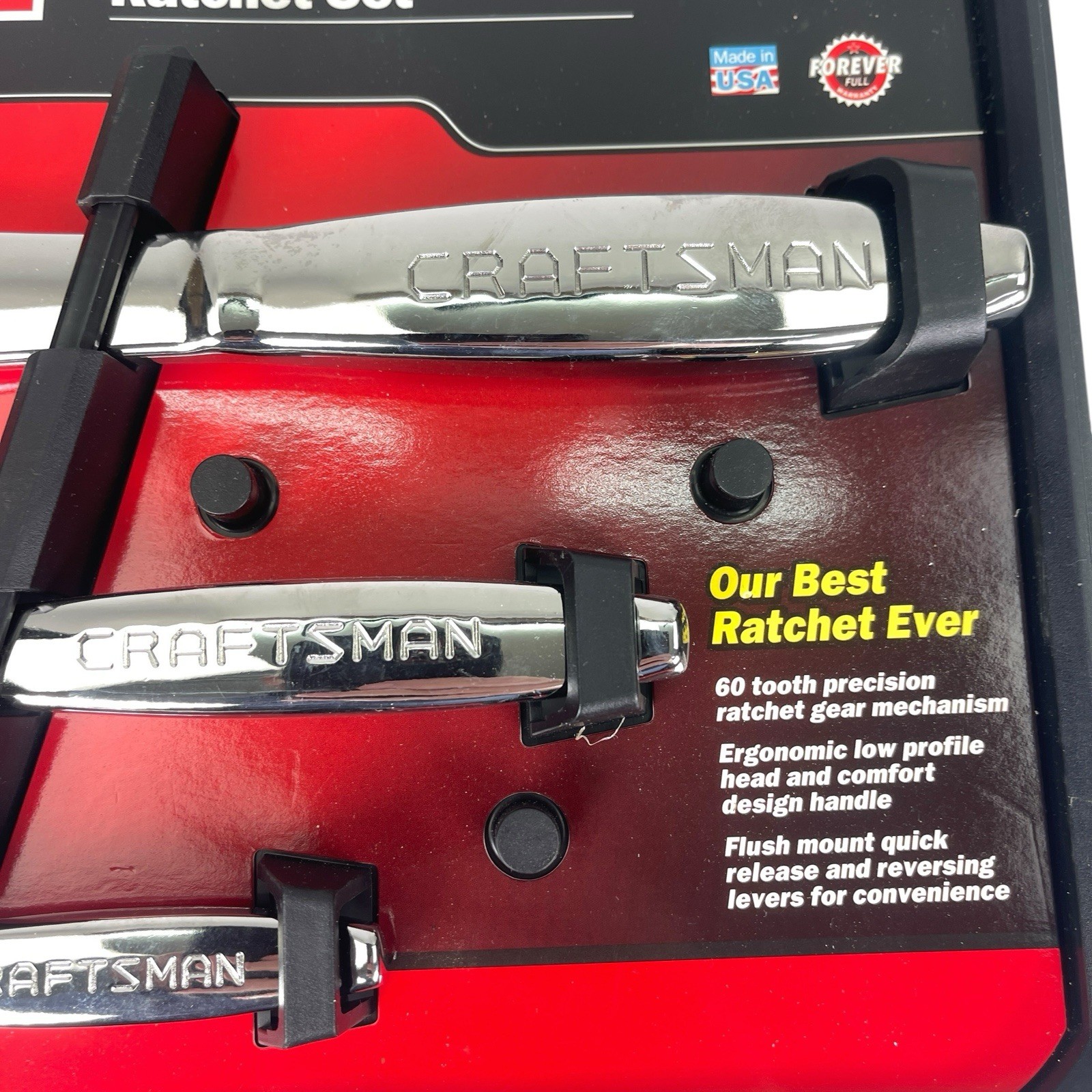 NEW Craftsman 3 Piece Next Generation Ratchet Set Polished Thin Profile ...