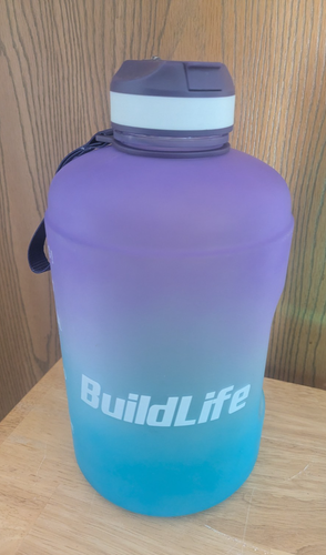 Build Life 1 Gallon Water Bottle with Time Marker Straw Motivational ...