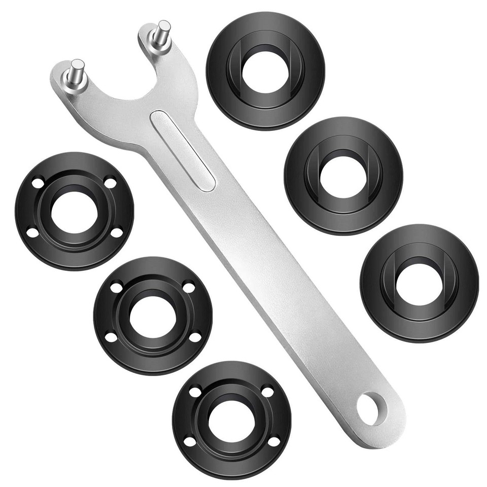 7PCS Angle Grinder Nut & Wrench Kit, Premium 5/8-11 Thread Flange Metal ...