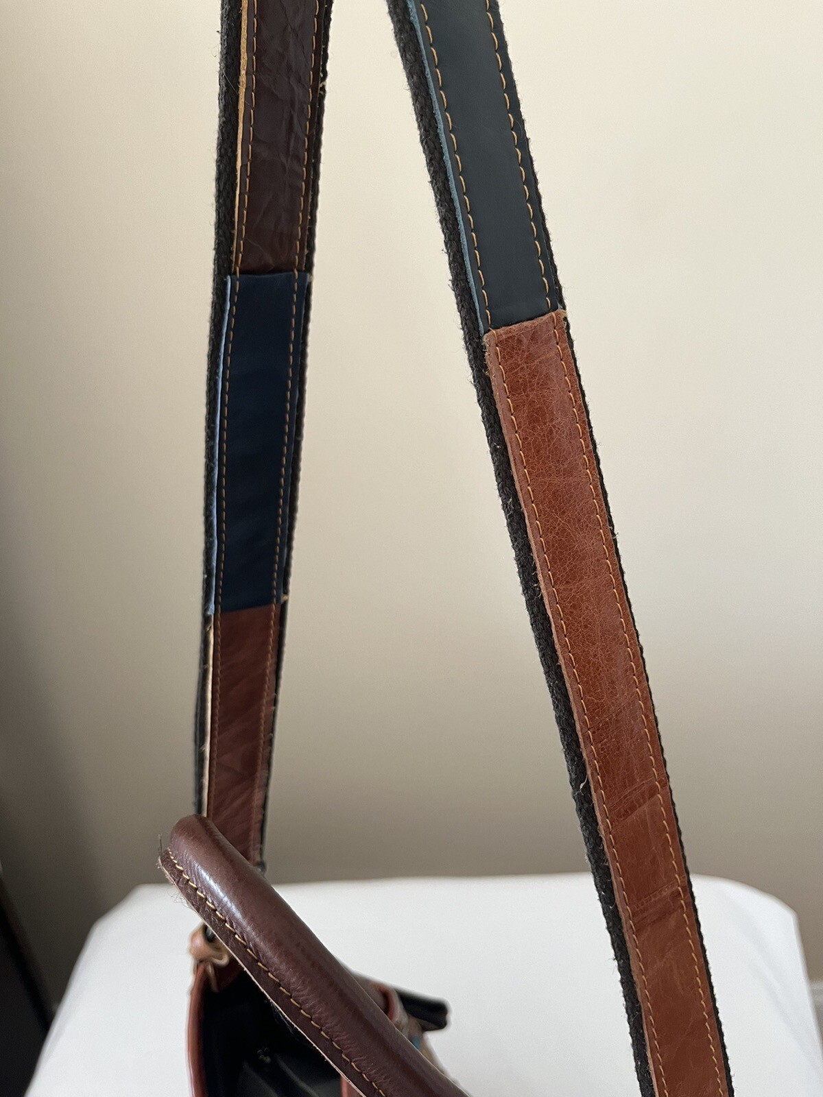 Large Multi Color Real Leather AMERI LEATHER Handbag. | eBay