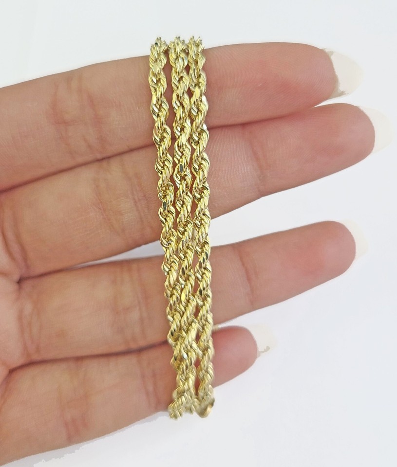 Real 14k Yellow Gold Chain 3mm 18 Inch Ladies Necklace On Sale Free ...