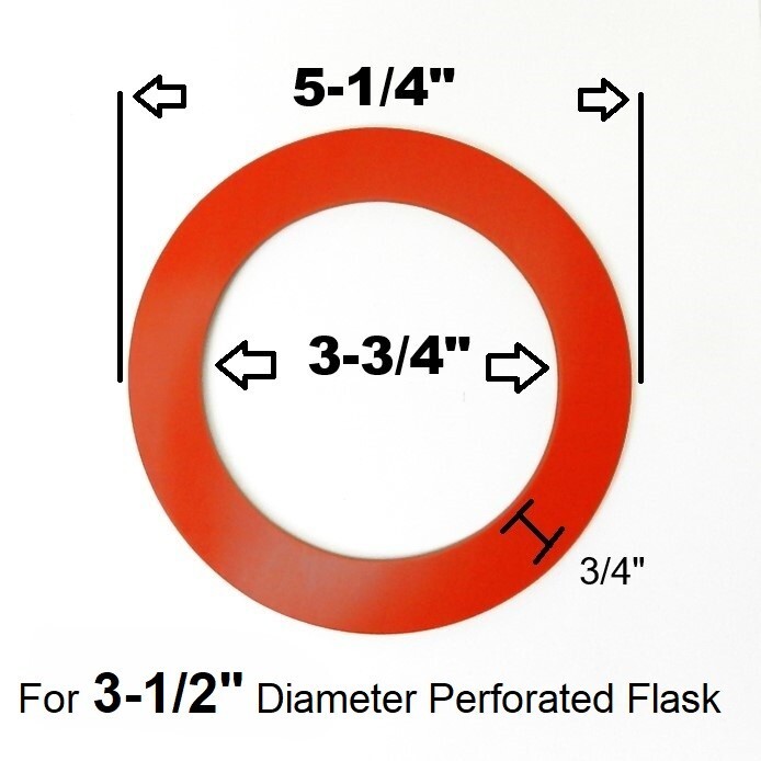 Silicone Rubber Gasket for Vacuum Perforated Flasks 3-1/2" Jewelry Casting