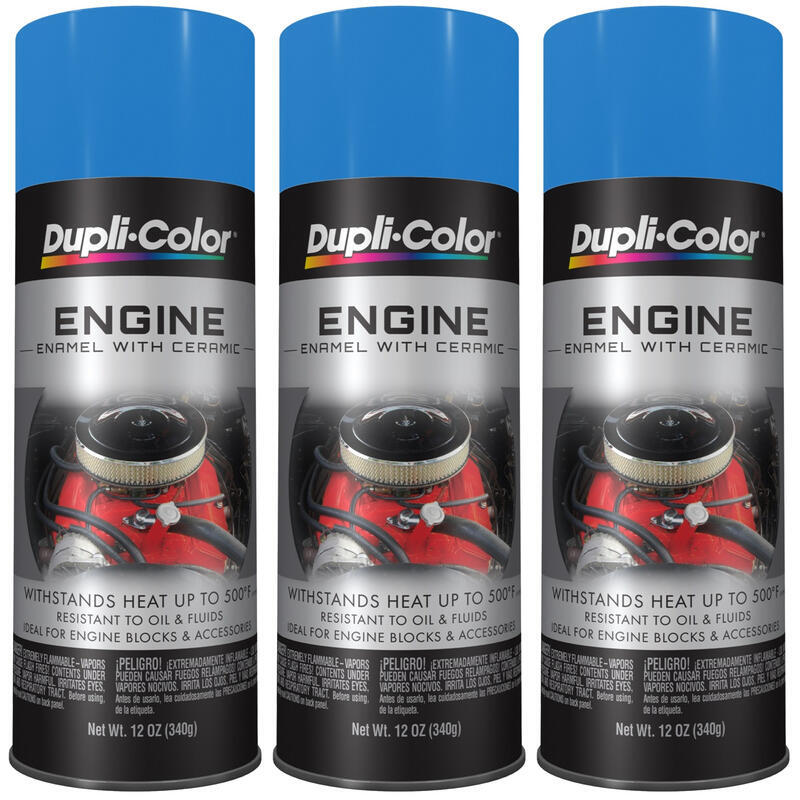 Duplicolor DE1631 (3-Pack), Engine Enamel Paint, Chrysler Blue, 12 oz ...