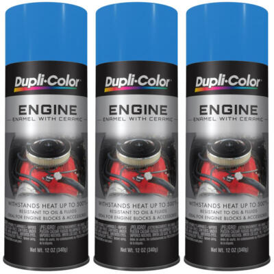 Duplicolor DE1631 (3-Pack), Engine Enamel Paint, Chrysler Blue, 12 oz ...
