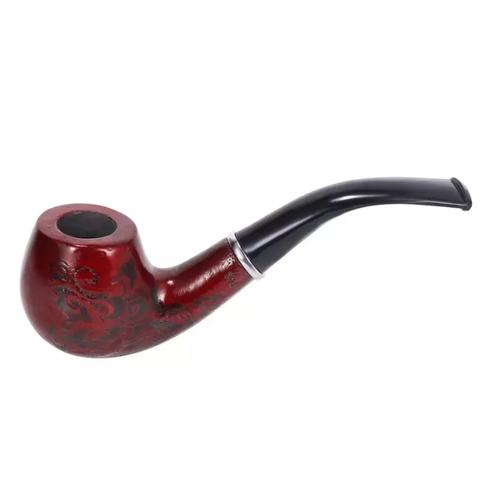 2 Durable Wooden Wood Smoking Pipe Tobacco Cigarettes Cigar Pipes ...