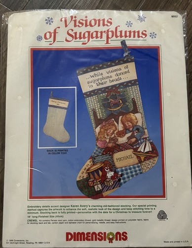 Dimensions Crewel Stitchery Christmas Stocking Kit Visions Of ...