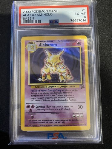 2000 Pokémon Alakazam - Holo Base Set ll PSA 6 | eBay