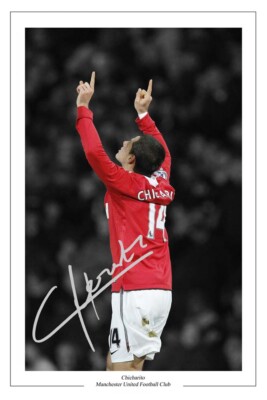 JAVIER HERNANDEZ Signed Autograph PHOTO Signature Gift Print MANCHESTER ...