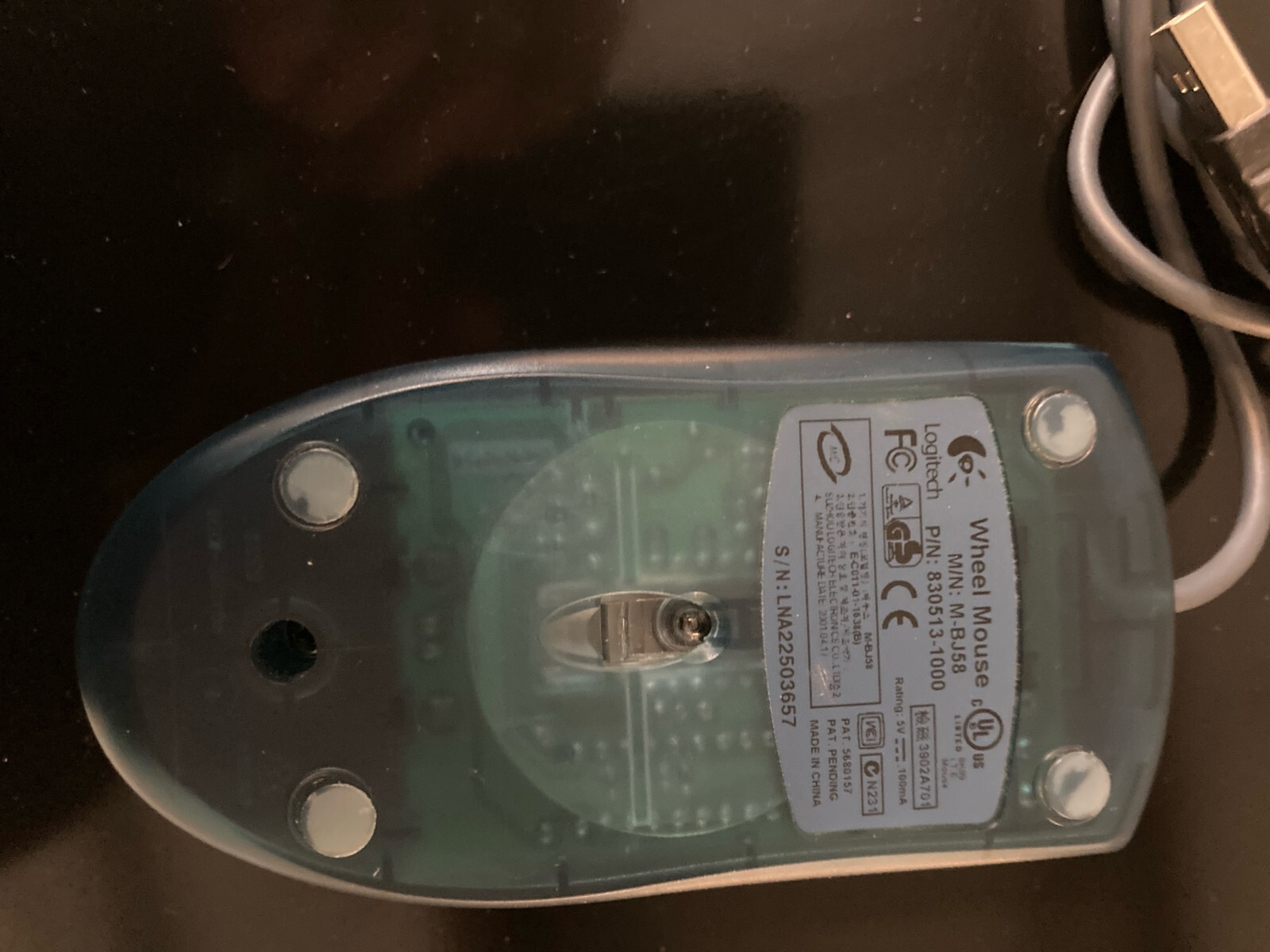 LOGITECH WIRED WHEEL MOUSE M-BJ58 | eBay