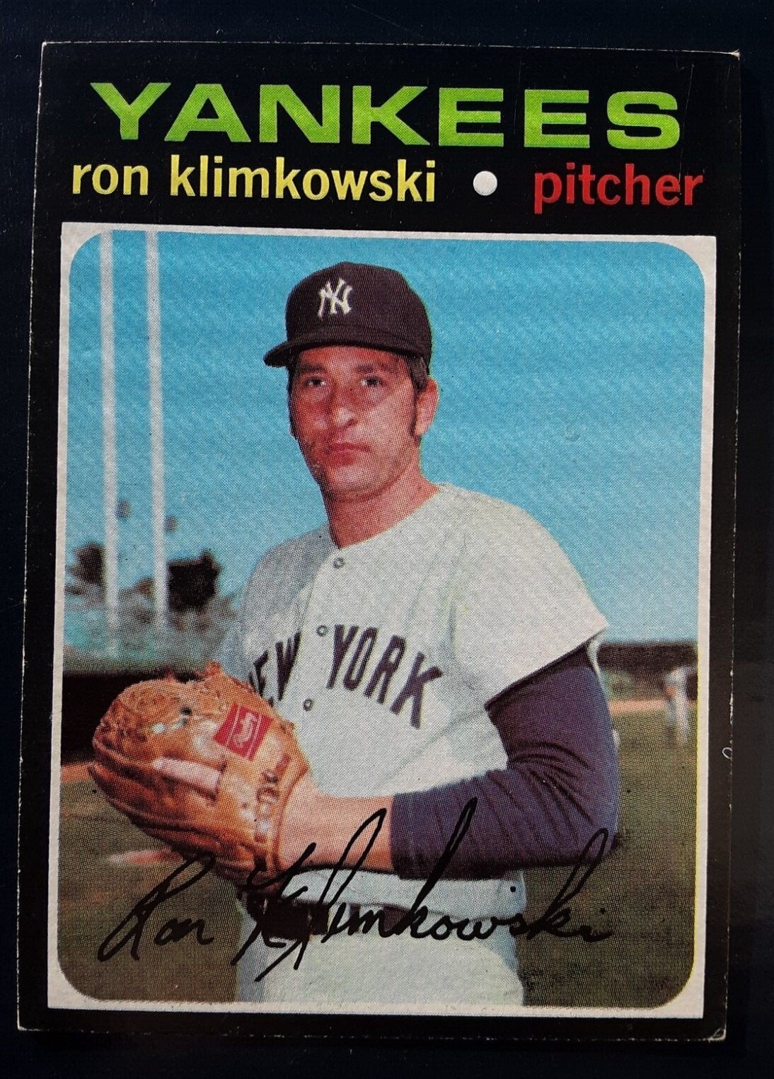 1971 Topps Baseball #28 Ron Klimkowski - New York Yankees (A) EX+ | eBay