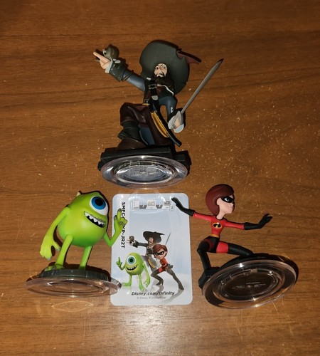 Disney Infinity Sidekicks Mrs Incredible Barbossa Mike No Box | eBay