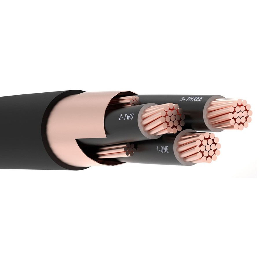 1000' 14/3 Shielded VFD Power Cable With 3#18 Ground TC-ER PVC Jacket ...