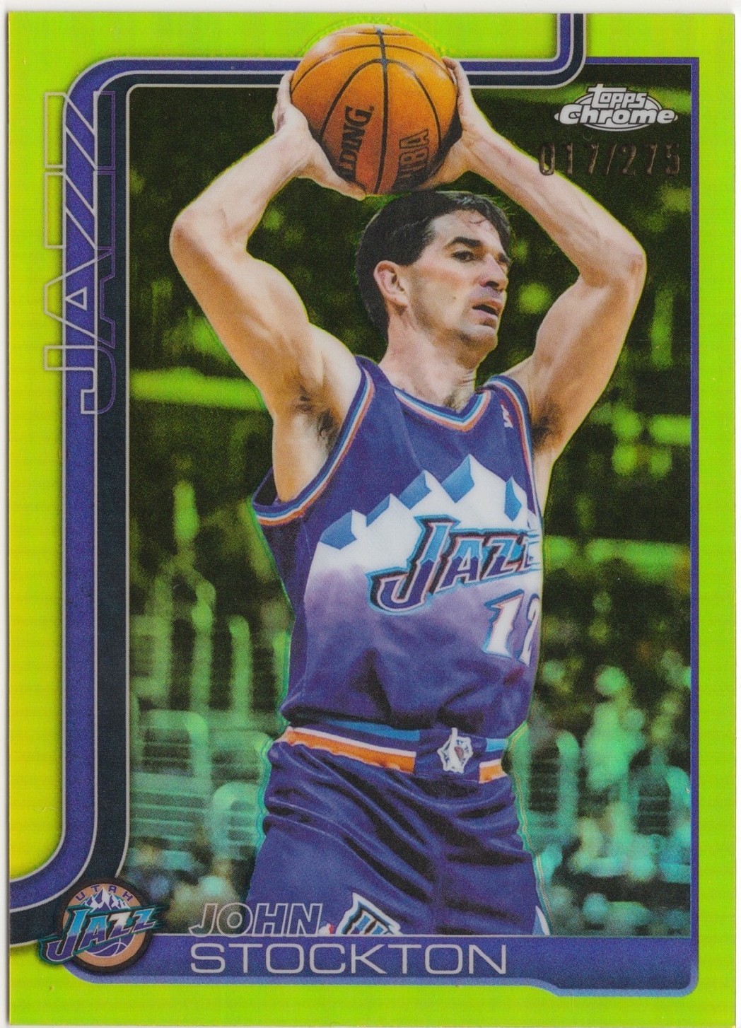 2025-26 Topps Chrome - John Stockton #250 Yellow Refractor /275 for ...