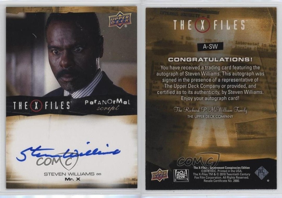 2025 The X-Files Government Conspiracies Edition Mr X Steven Williams ...