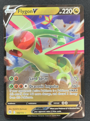 Flygon V 106/172 Brilliant Stars Ultra Rare Holo Pokemon TCG Card NM | eBay