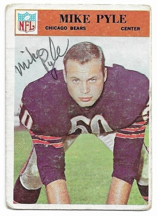 MIKE PYLE 1966 Philadelphia Signed Autographed card #37 Chicago Bears ...