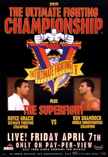 UFC 5 V SUPERFIGHT Royce Gracie VS Steve Jennum Ultimate Fighting ...