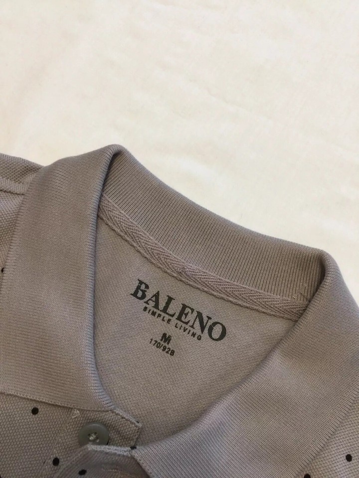 NWT Baleno Men's Short Sleeve S/S Polo Shirt Medium Slim Fit Dot ...