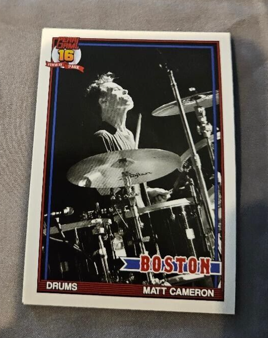 2016 Matt Cameron Pearl Jam Boston Fenway Park Trading Baseball Card ...