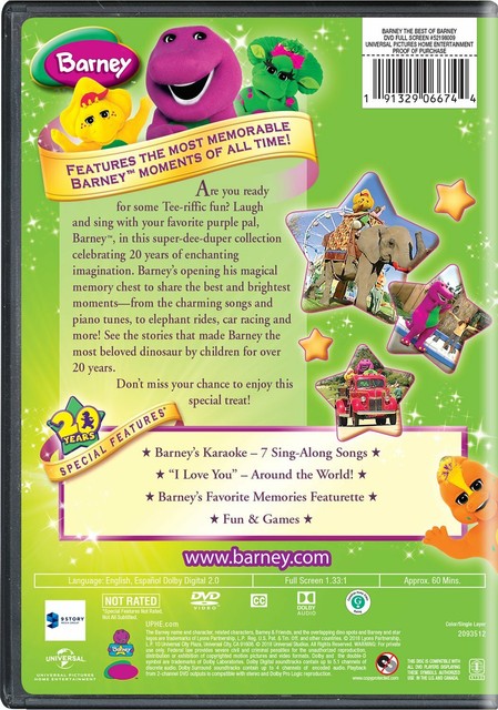 The Best of Barney Collector's Edition 20 Years of Sharing, Caring (DVD ...