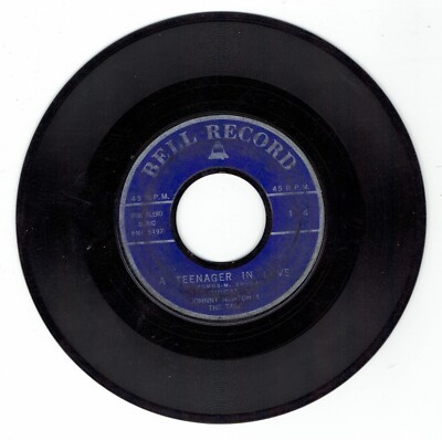 JOHNNY NEWTON & THE TAGS "A Teenager In Love" 45rpm 1959 Bell Record ...
